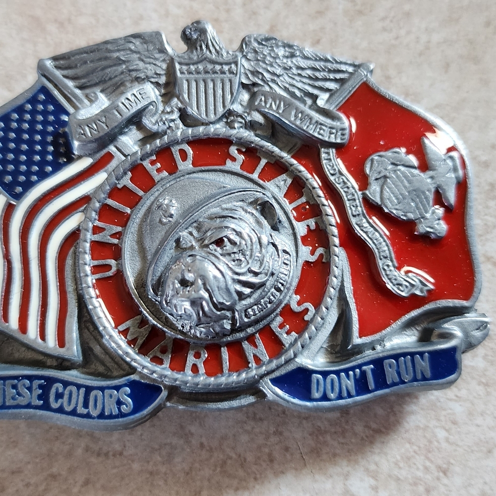 Usmc United States Marine Corps Belt Buckle - Gem